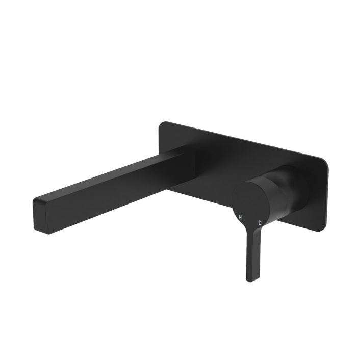 Sansa Wall Bath Mixer Set, Matte Black – K and R Plumbing Online