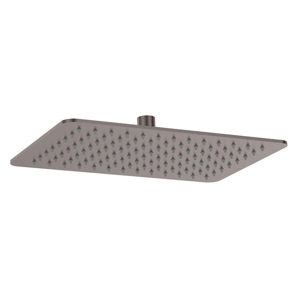 Koko Rectangular Shower Head, Gun Metal – K and R Plumbing Online