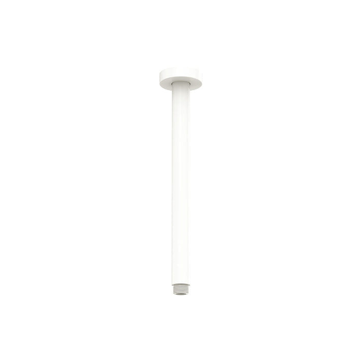 Round Shower Dropper, 300mm, Matte White – K and R Plumbing Online
