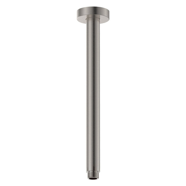 Round Shower Dropper, 300mm, Brushed Nickel – K and R Plumbing Online