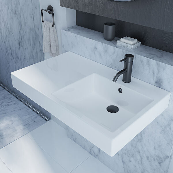 Liano Nexus 750 Wall Basin LHS 1TH – K and R Plumbing Online